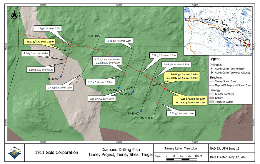 1911 Gold: Rice Lake Exploration Properties