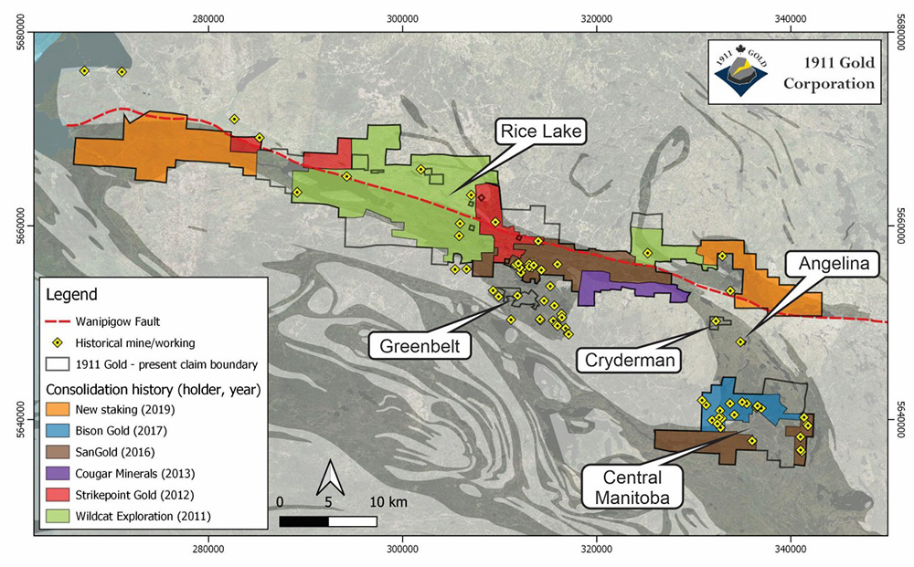 1911 Gold: Rice Lake Exploration Properties