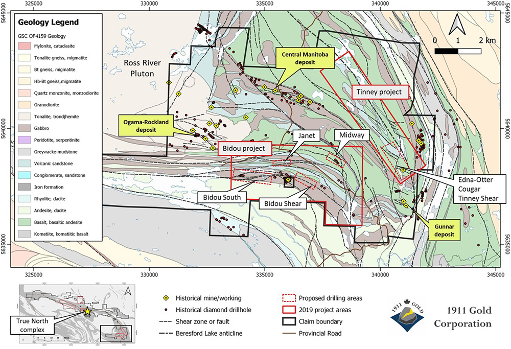 1911 Gold: Rice Lake Exploration Properties